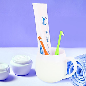 Ouligay 2Pcs Tufted Toothbrush Trim Toothbrush End-Tuft Tapered Toothbrush Single Compact Interdental Interspace Brush Orthodontic Soft Trim Toothbrush for Detail Cleaning