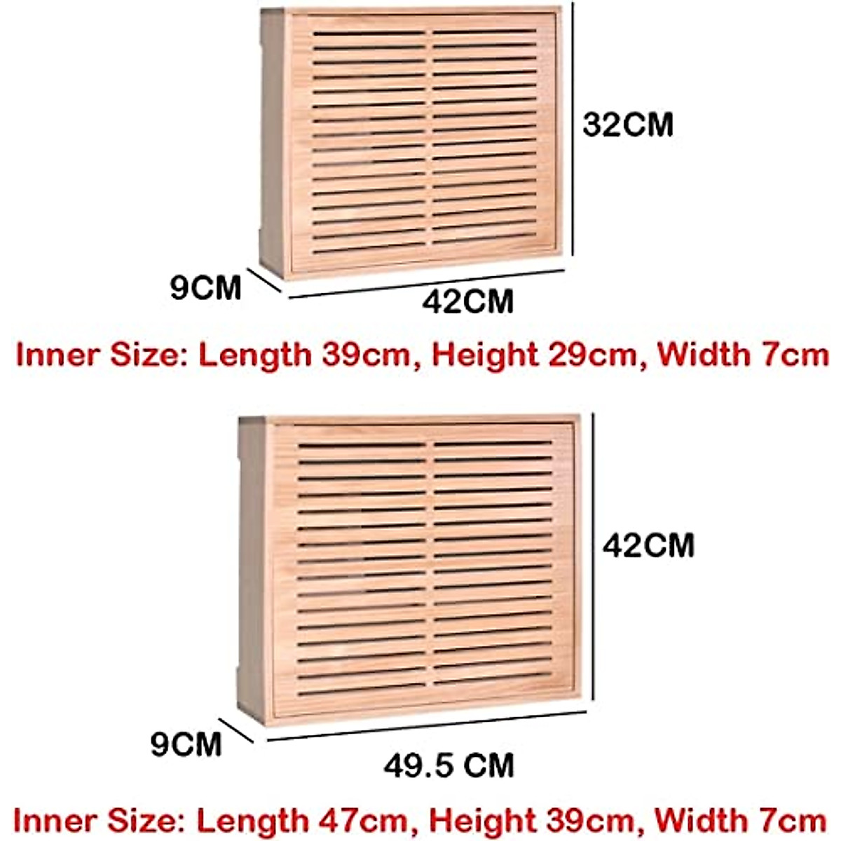 VAYONAA Router Storage Box Wooden Wall-Mounted Modem Hidden Box Finishing Rack hub Multimedia Information weak Current Box Shielding Box Decorative Cover Wall Shelf (Size : Diameter 49.5cm)
