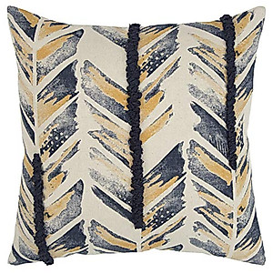 Rizzy Home T14072 Decorative Pillow, 20"X20", Light Blue