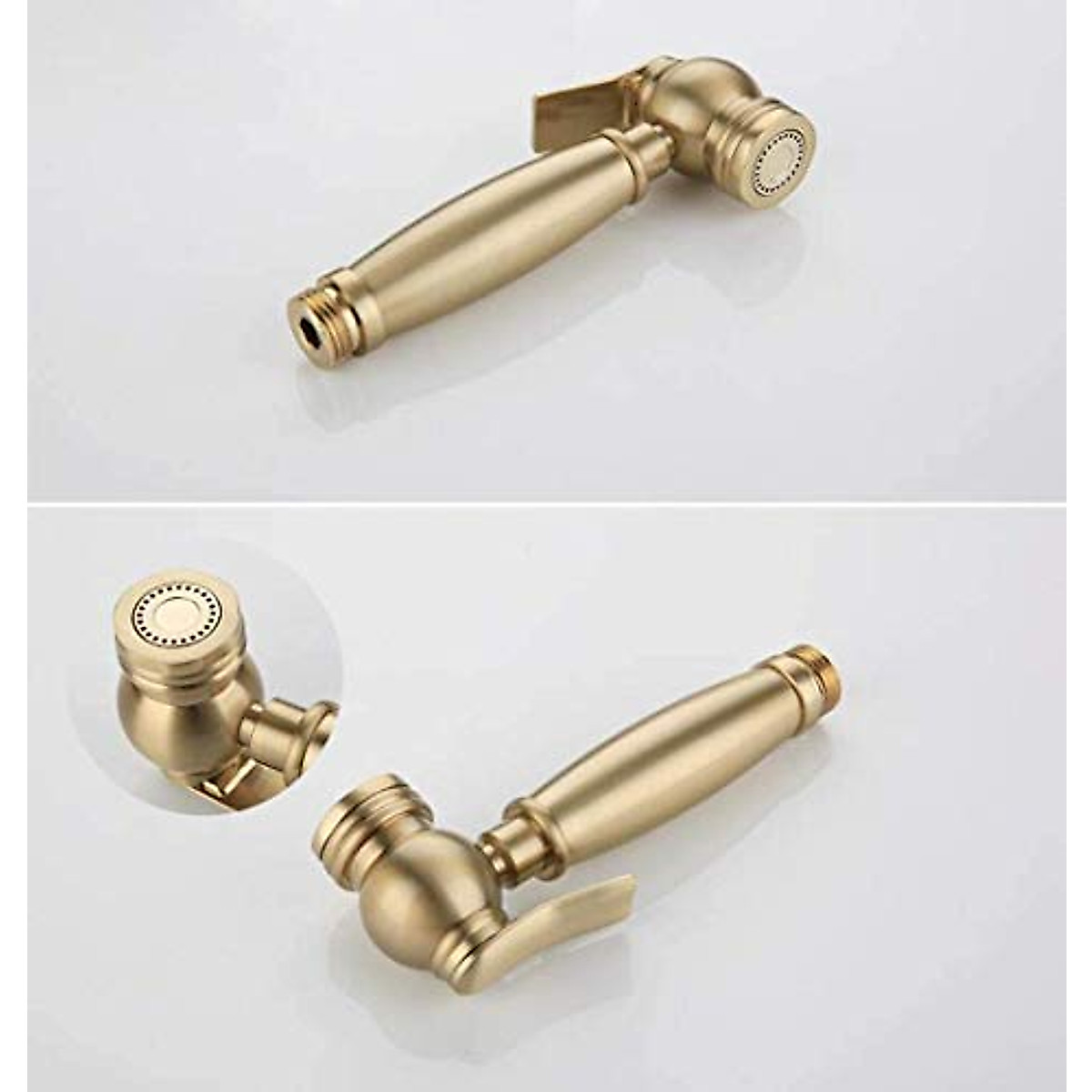 BINCAVIDOU Bidet Spray Set Brass Hot and Cold Water Bidet Bathroom Hand Shower Bidet Toilet Sprayer Hygienic Shower Wall Mounted Bidet Tap Set,C