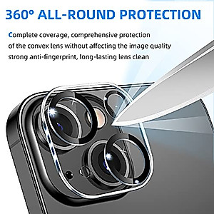 Aenoko [2 Pack] Camera Lens Protector Compatible for iPhone 13 / iPhone 13 Mini 2021, HD Tempered Glass+Black Circle