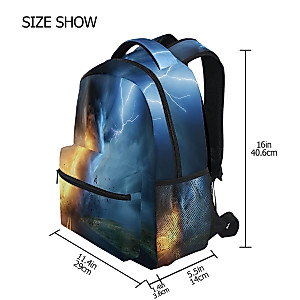 Glaphy Tornado Colorful Backpack School Book Bag Lightweight Laptop Backpack for Boys Girls Kids