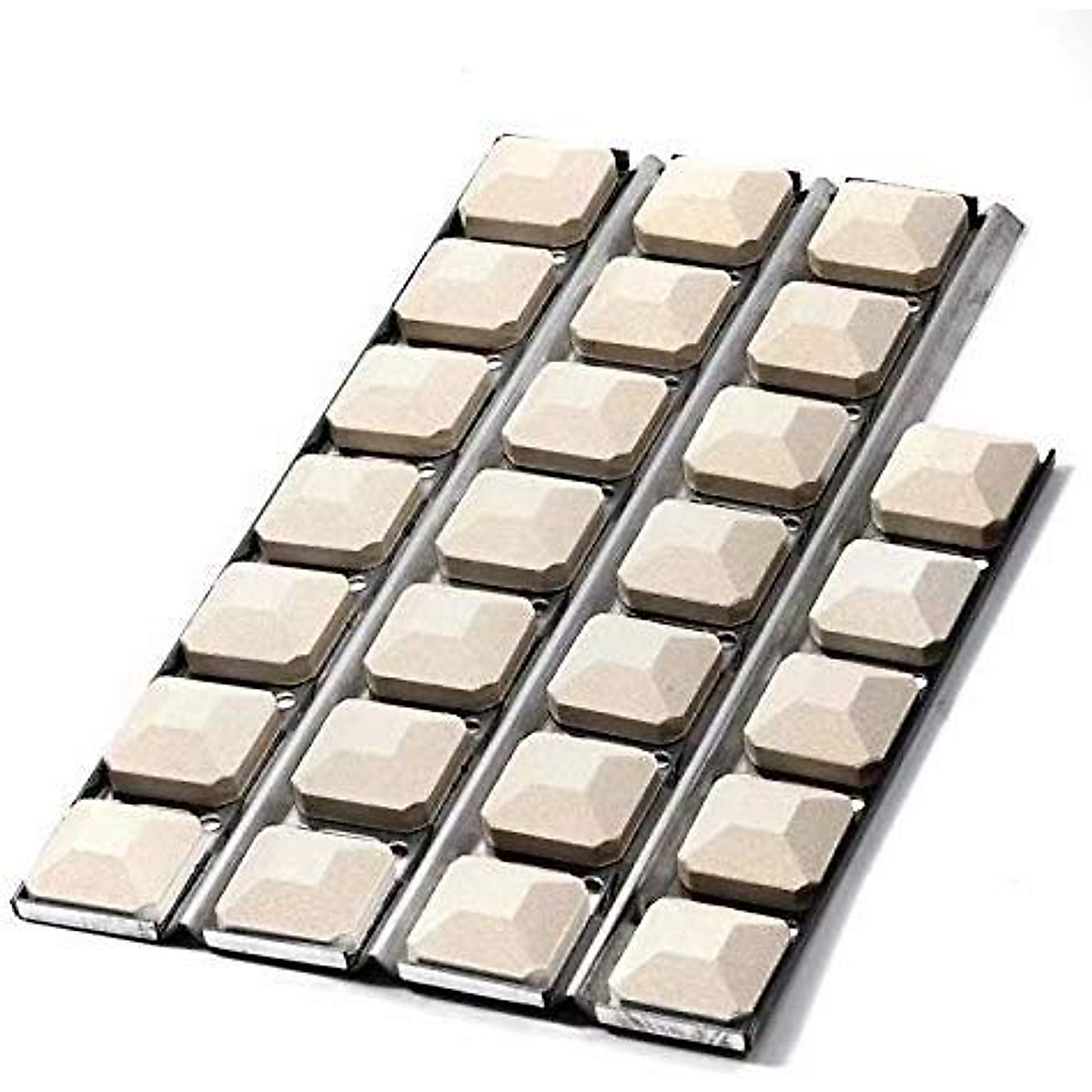Votenli S9255A(1-Pack) S9256A(1-Pack) Stainless Steel Heat Plate and Ceramic Briquettes (54-Pack) Replacement for Dynasty DBQ30F