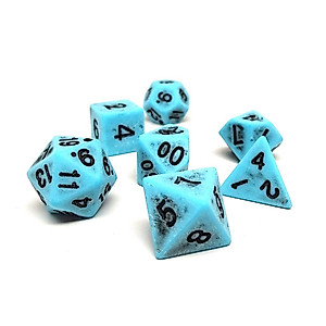 Ancient Topaz Dice Set | 7 Piece | Pristine Edition | Free Carrying Bag | Hand Checked Quality