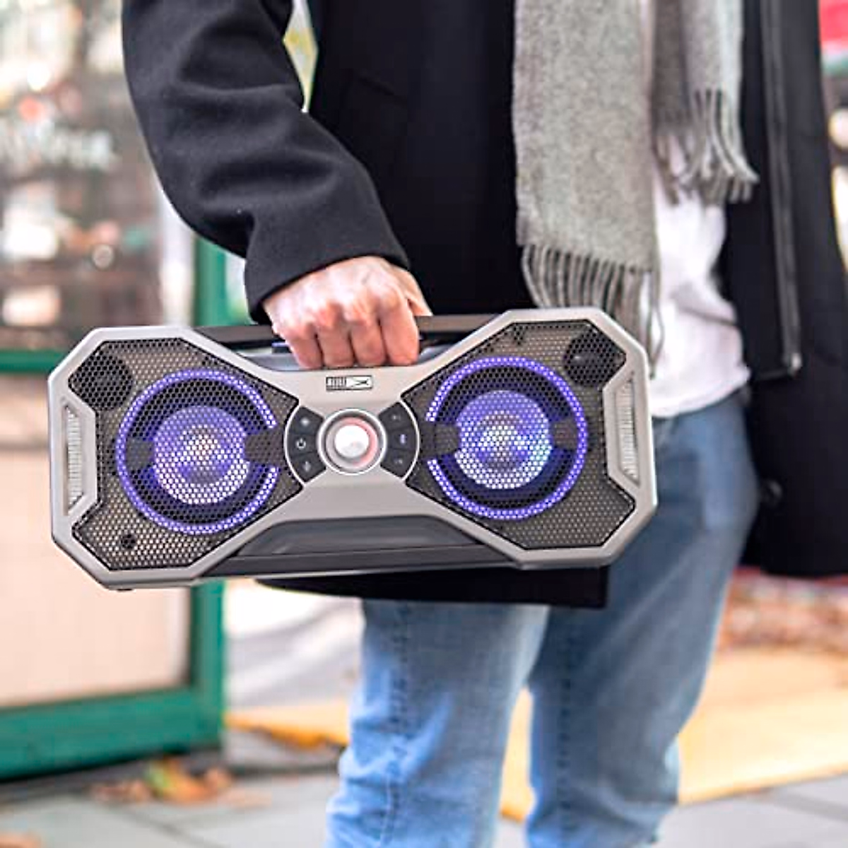 Altec Lansing Mix 2.0 - Waterproof Bluetooth Speaker with Strong Bass, Portable Speaker for Travel & Outdoor Use, 100 Foot Range & 20 Hour Playtime