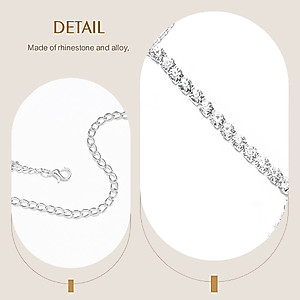 Gemily Boho Rhinestone Body Chains Layered Bra Chain Rave Chest Chain Nightclub Body Jewelry Accessores for Women and Girls (B-Silver)