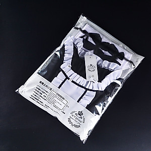 Japanese Anime Sissy Maid Dress Cosplay Sweet Classic Fancy Apron Socks Gloves Faux Fur Cat Furry Headwear Set(L)