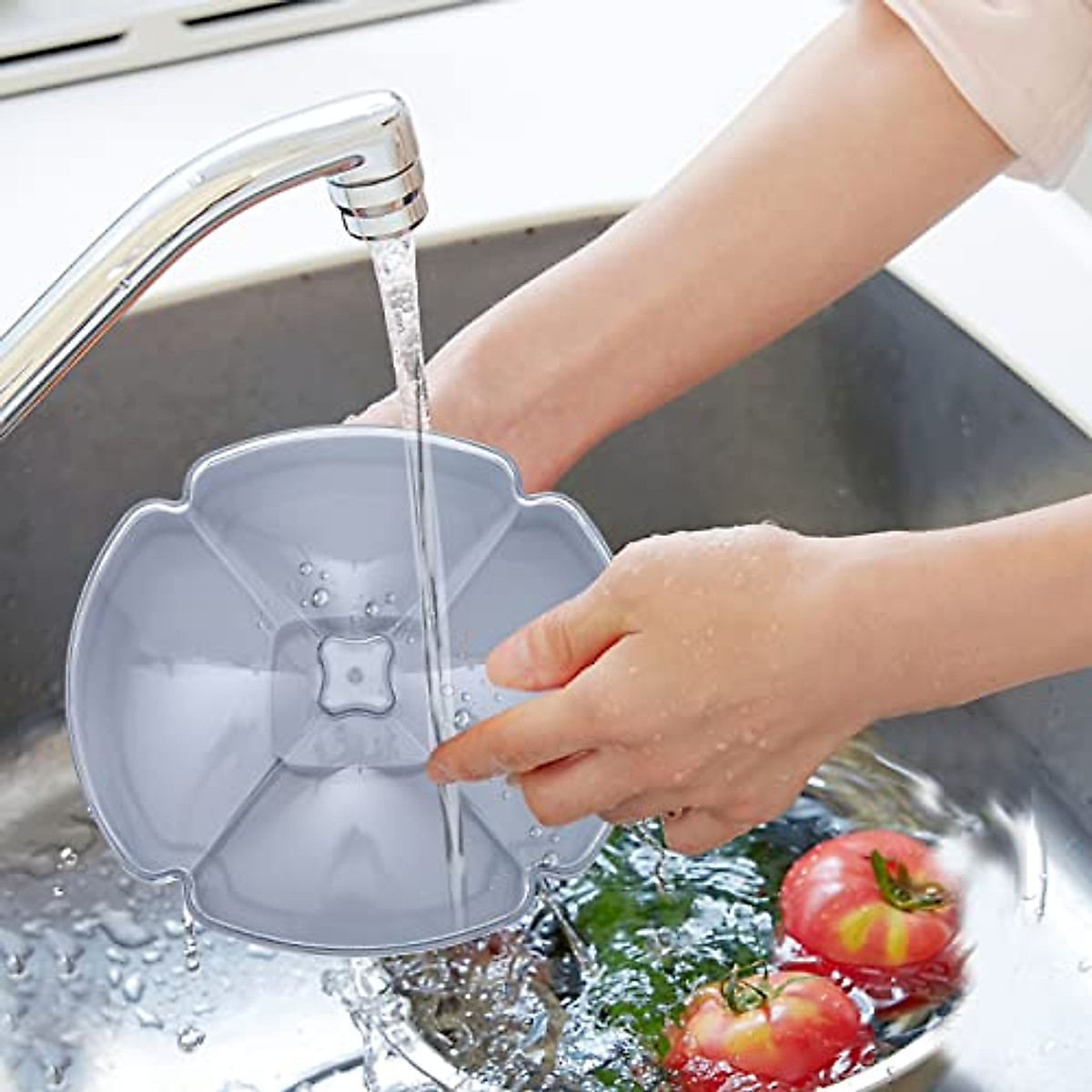 UPKOCH Chips Serving Trays Dry Food Snack Tray Blue: Portable Food Serving Tray with Lid Multi Grid Dry Fruit Tray Snacks Plate for Veggies Candy Plastic