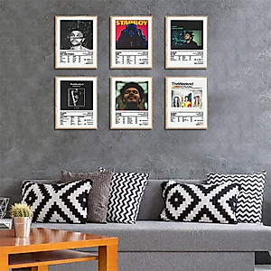 Weeknd Poster After Hours Poster Starboy Music Album Poster The Cover Signed Limited Poster Canvas Wall Art Room Aesthetics for Girl and Boy Teens Dorm Decor 8x10 inch Unframed