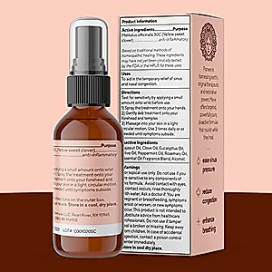 Breathe Blend Essential Oil Sinus Spray | Best Therapeutic Grade Essential Oils for Sleep, Stress, Congestion Relief | Peppermint, Eucalyptus, Rosemary, Clove, Olive, Cajeput, Mint | Aromatherapy Oils