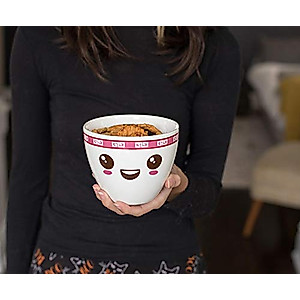 Toynk Miso Hungry Japanese Ceramic Dinner Set | 16-Ounce Ramen Bowl and Chopsticks Set