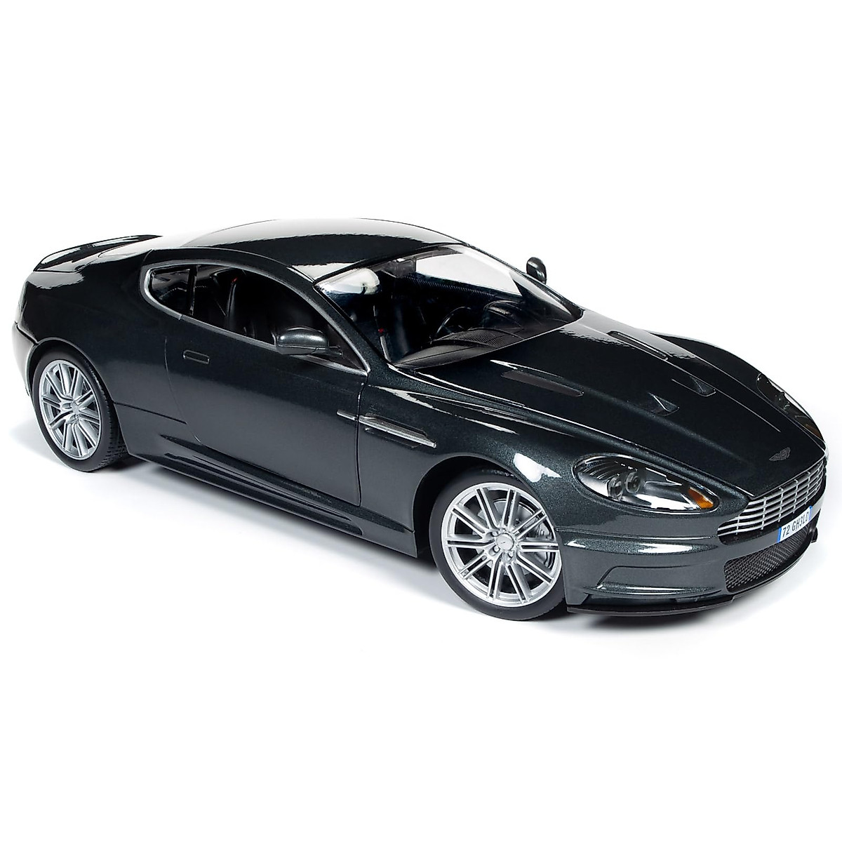 Aston Martin DBS Quantum Silver/Dark Gray Metallic (James Bond 007) "Quantum of Solace (2008) Movie 1/18 Diecast Model Car by Auto World