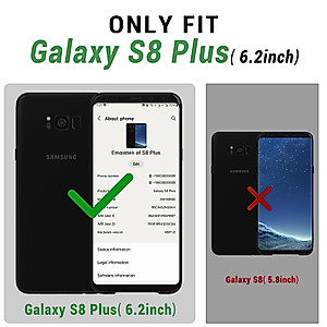 SUANPOT for Samsung Galaxy S8+ /S8 Plus 6.2 (Not Fit S8) Leather Wallet case with RFID Blocking Credit Card Holder, Flip Folio Book PU Cell Phone Cover Shockproof case Pocket for Men Women Light Brown