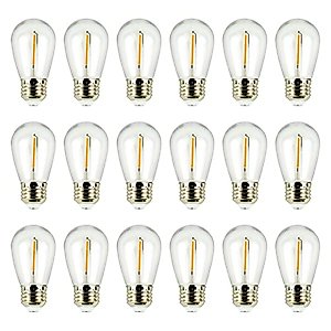 Newhouse Lighting S14LED18 Outdoor Weatherproof S14 String Light Bulbs, 18 Count (Pack of 1)