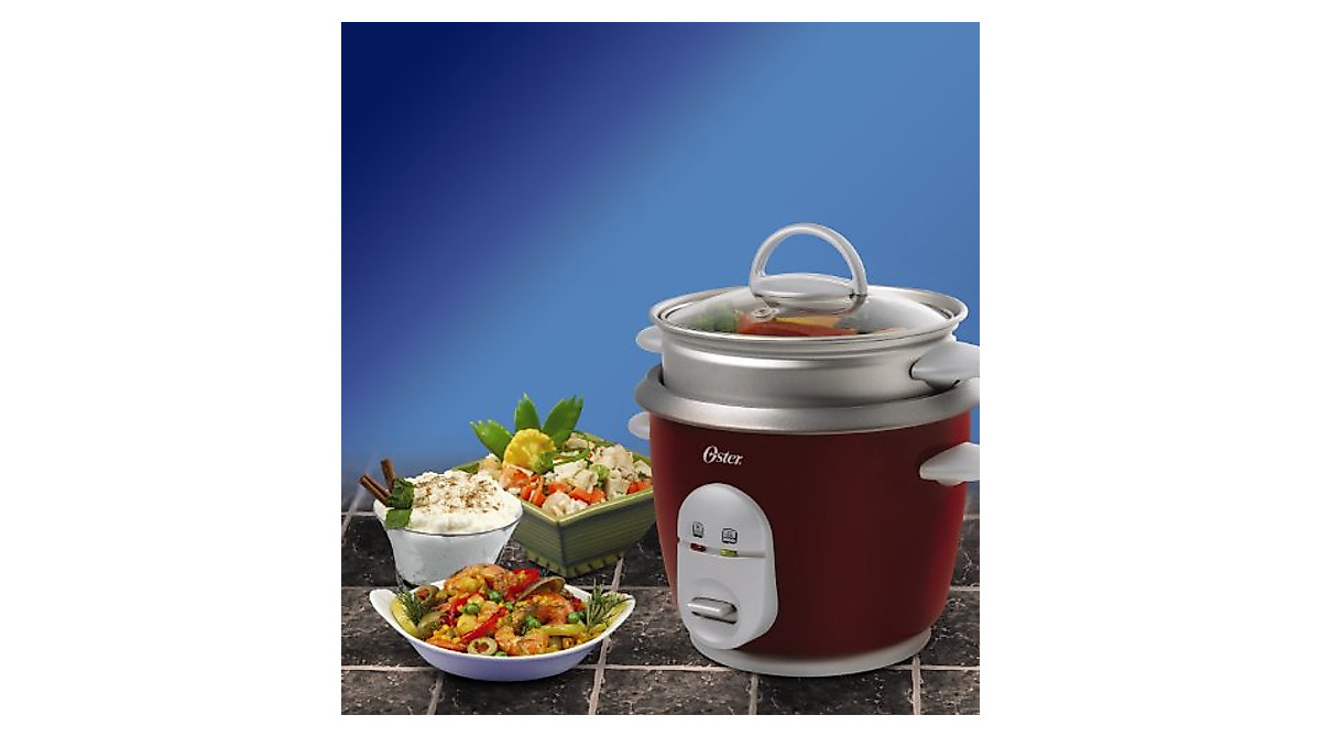 Oster 6-Cup Rice Cooker & Steamer - Easy, Healthy Meals in Minutes
