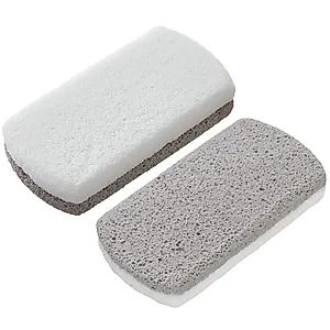 ZenToes Pumice Stones for Feet, Hands and Body - Hard Callus Remover, Exfoliator and Scrubber to Remove Dead Skin for Home Pedicure - 2 Count (Gray)