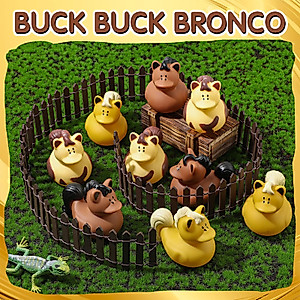 Hungdao 24 Pcs Horse Rubber Duck 2.36 Inch Bucking Horse Ducks Small Ducks Pool Float Bath Decor Gift for Horse racing festival Boys Girls Classroom Prizes Baby Shower Party Favors