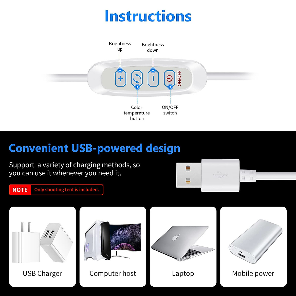 Neewer Upgraded Photo Light Box, 16" x 16" Dimmable 3000K~6500K 1060LM Photo Studio Shooting Tent, Photography Table Top Light Box with 102 LED Lights/4 Color Backdrops/Mini Tripod/Phone Holder