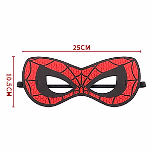 LSHDXD Spider Mask and Wristbands for Kids Boys,Halloween Superheros Masks Masquerades With Spider Wrist Band Party Mardi Gras Mask for Halloween Costume Party Cosplay