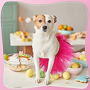 2 Pcs Pink Dog Tutu for Large Medium Small Dogs Tutu Skirt Tulle Ballerina for Puppy Dog Cute Birthday Dresses Costume for Dogs Cats Pets Dress Supplies(11.81 Inch-35.43 Inch)