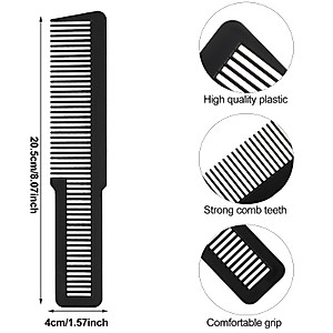 6 Pieces Hair Cutting Comb Professional Styling Comb Barber Styling Hair Comb Clipper Cutting Comb for Stylists and Barbers (Black)