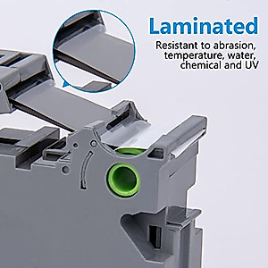 Weemay 4 Pack TZe-641 Label Replacement for Brother 18mm Yellow Ptouch Standard Laminated Label Maker Tape 3/4" TZe641 TZ-641 TZ641 for PT-D400AD PT-D610BT PT-D600 PT-D410 Printer, 0.7" x 26.2'