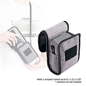 Kiorafoto Compact Camera Pouch Case for Sony ZV-1F ZV-1 ZV1 RX100VII RX100VI RX100VA RX100V RX100IV III II Canon G7X III II G9X II SX740 SX730 SX620 SX610 Olympus TG-6 TG-5 Ricoh GR IIIx GRIII GR3