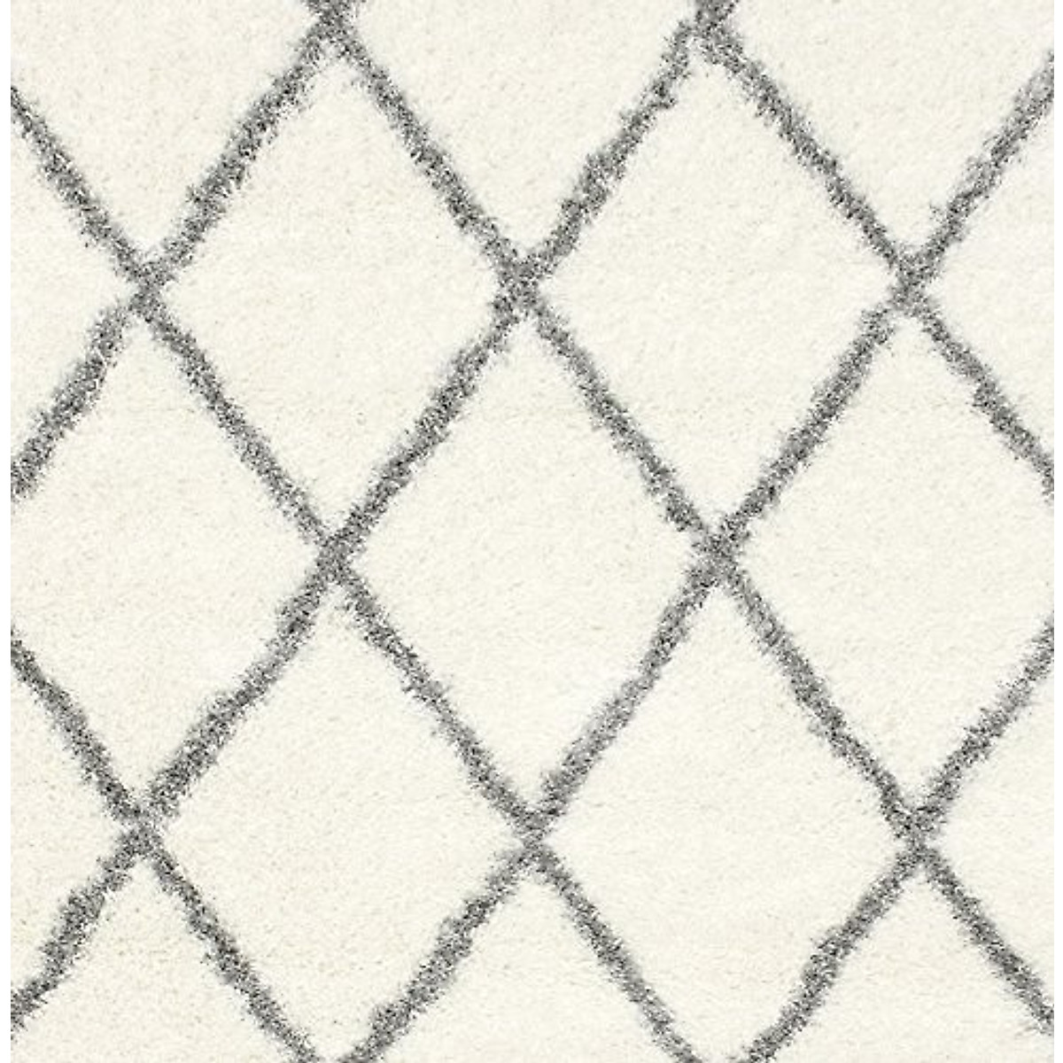 nuLOOM Machine Made Diamond Shag Area Rug, 8x10, Gray