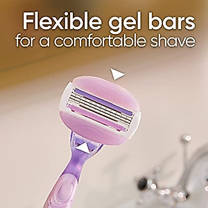 Gillette Venus ComfortGlide Freesia Women's Razor Refills, 4 Refills (Packaging May Vary)