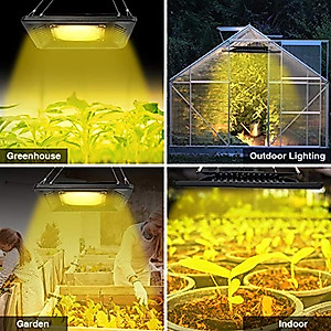 Relassy 150W Waterproof Plant Light, Outdoor Grow Light,Sunlike Led Grow Light,Full Spectrum LED Grow Lamp,Without Noise,Ultra Thin,Heat Dissipation,for Seedling Growing Blooming Fruiting