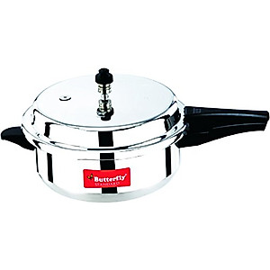 Butterfly SP-SP Standard Plus Aluminum Senior Pan Pressure Cooker, 5.5-Liter