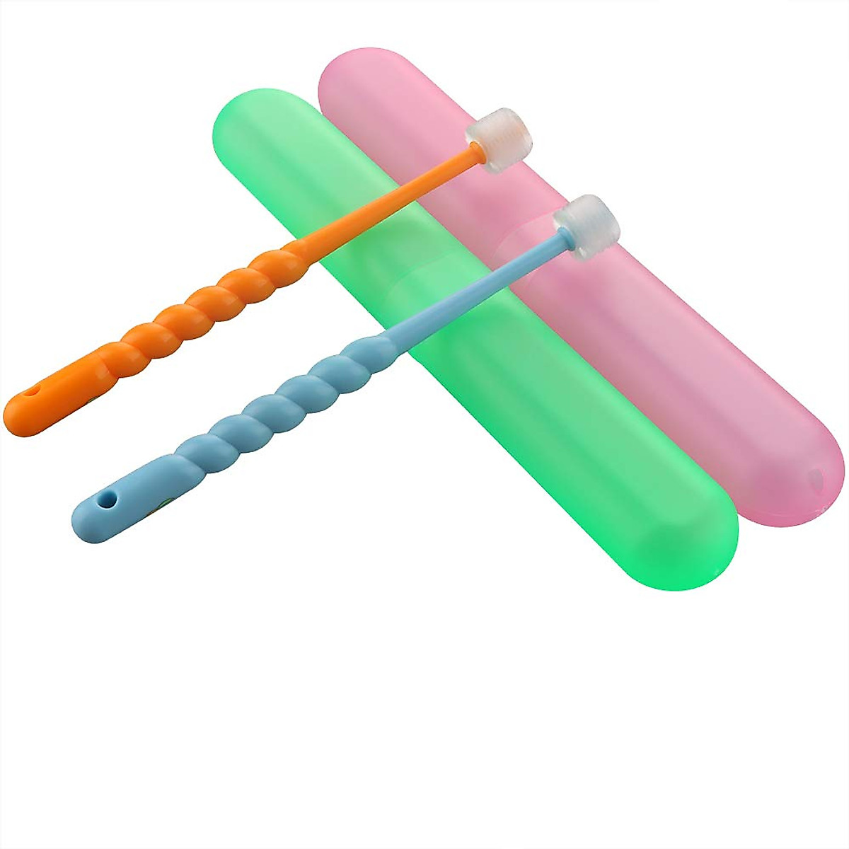 VTurboWay 2 Pack 360-Degree Pet Toothbrush for Puppy, Small Dog and Cat, Colors May Vary