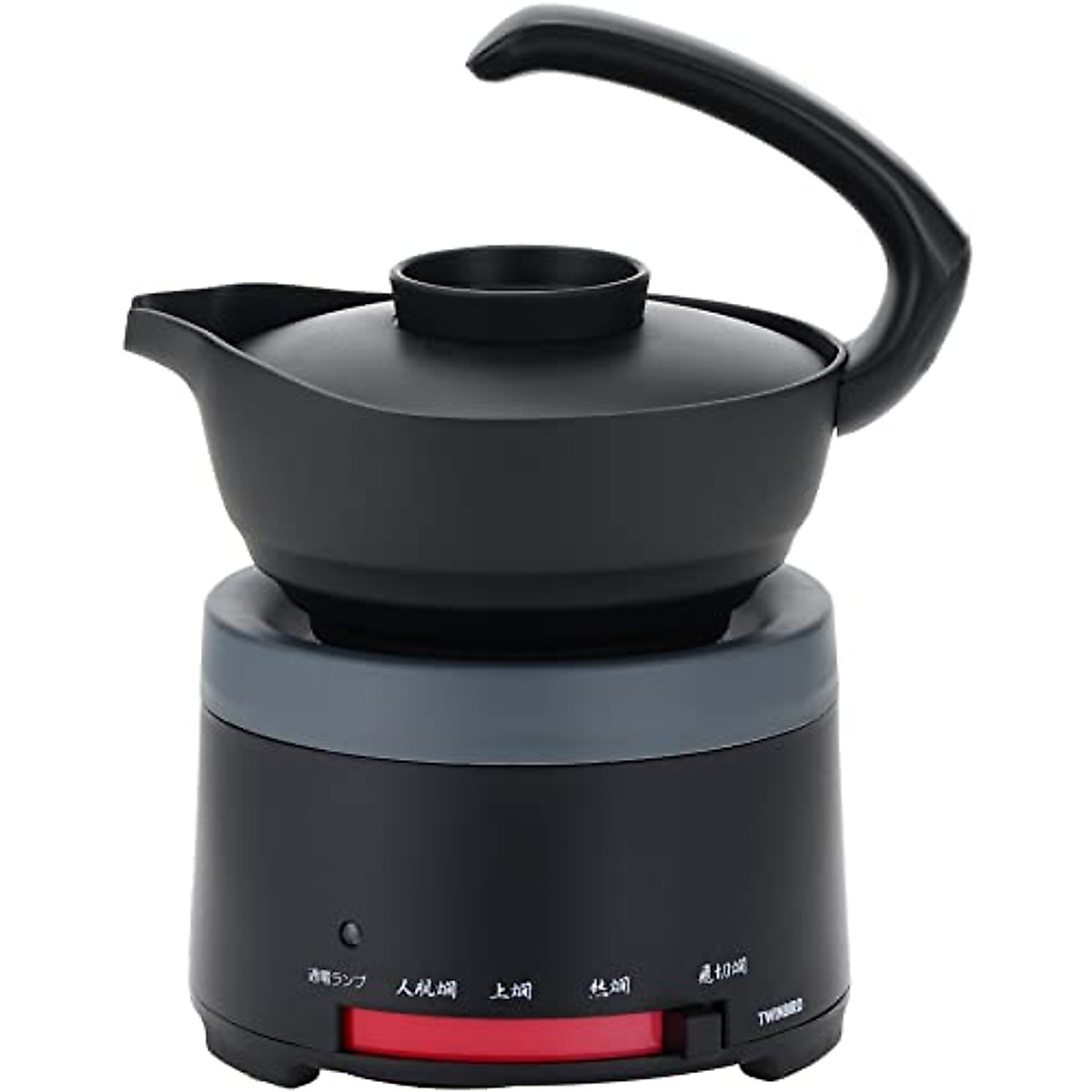 TWINBIRD Japanese Electric Sake Warmer Portable Atsukan Machine Black TW-D418B