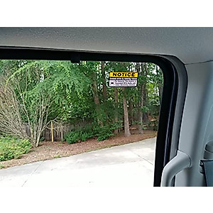 TOTOMO (Set of 8) Notice Audio and Video Recording Consent Stickers - 3" x 1.5" Self Adhesive Signs (4pc Front Adhesive & 4pc Back Adhesive Stickers) Dashcam Warning Decal