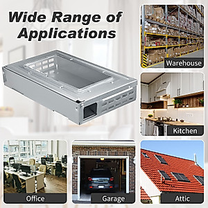 Qualirey 8 Pack Multi Catch Mouse Trap Clear Top Humanized Mouse Trap Rodent Mouse Trap for Indoor Outdoor Rat Control Pet and Security (Silver)