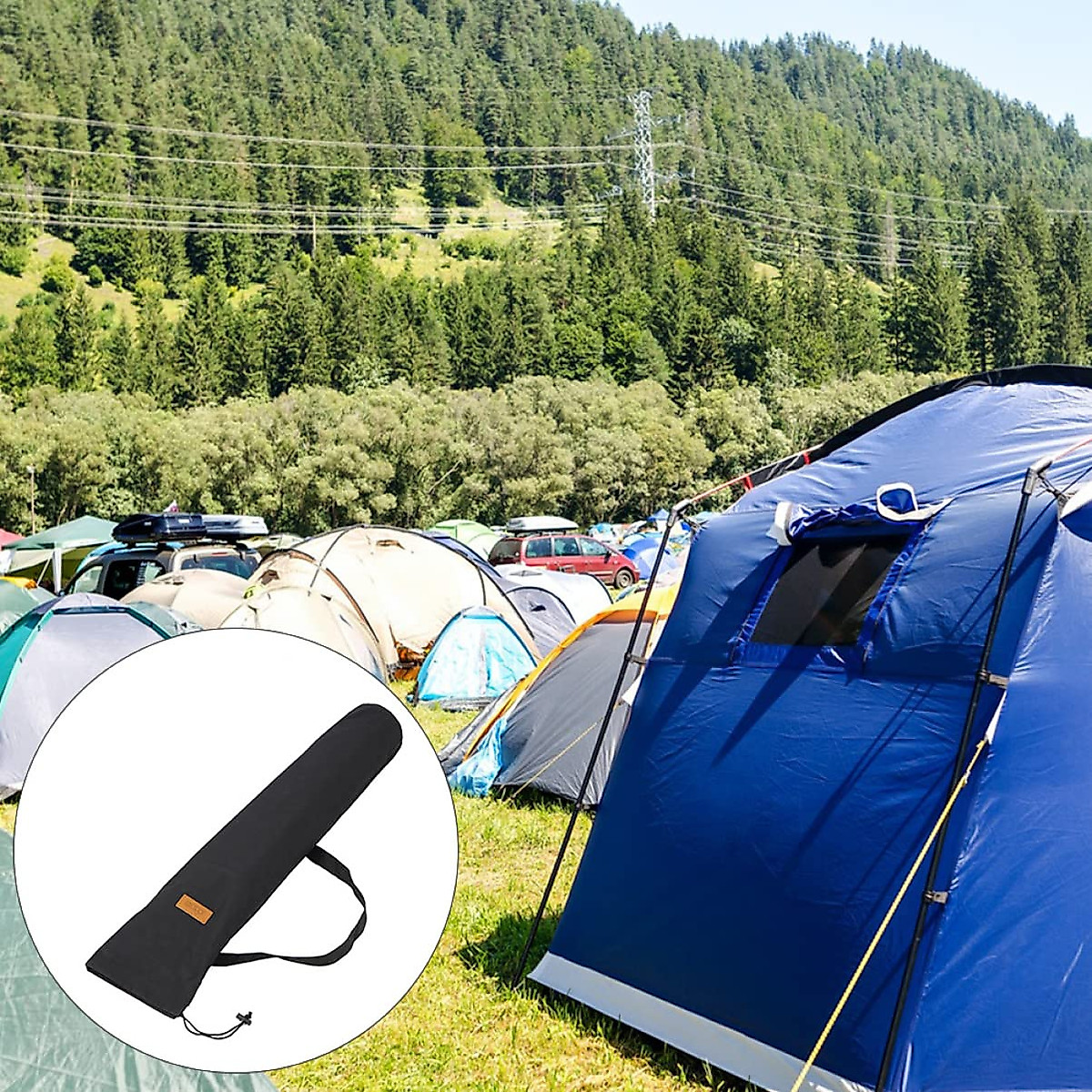 1pcbags for Large Reel Camping Carrying Bar Travel Fishing Tent Case Organizer Stick Trekking Outdoor Bag,for Tackle Poles, Gear Carrier Container Pole Rod Storage Hiking Xcm