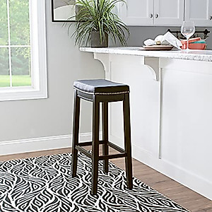 Linon Claridge Bar, Black Stool, 32" X 18.75" X 13"