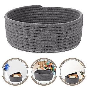 FOMIYES Plant Basket Storage Basket Woven Basket Office Rattan Bathroom Basket Cotton Rope Small Cotton Rope Basket