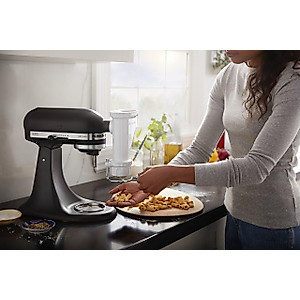 KitchenAid KSMPEXTA Gourmet Pasta Press Attachment with 6 Interchangeable Pasta Plates, White