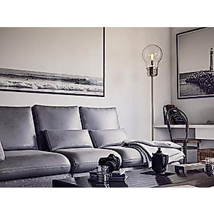 Kenroy Home 32463AB Edison Floor Lamp with Antique Brass Finish, Rustic Style, 71.5" Height, 11.438" Width, 11.438" Depth