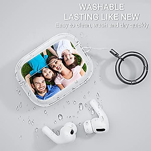 Personalized Case for Airpods Pro 2nd Generation Cover, Custom Photo Airpod Pro 2 Case Soft Clear TPU with Keychain for Men Women,for Apple AirPods Pro 2 2022