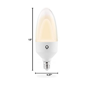 LIFX Candle White to Warm E12, 480 lumens, Wi-Fi Double-Diffuser Smart LED Light Bulb, Tunable White, Dimmable, No Bridge Required, Compatible with Alexa, Hey Google, Apple HomeKit.