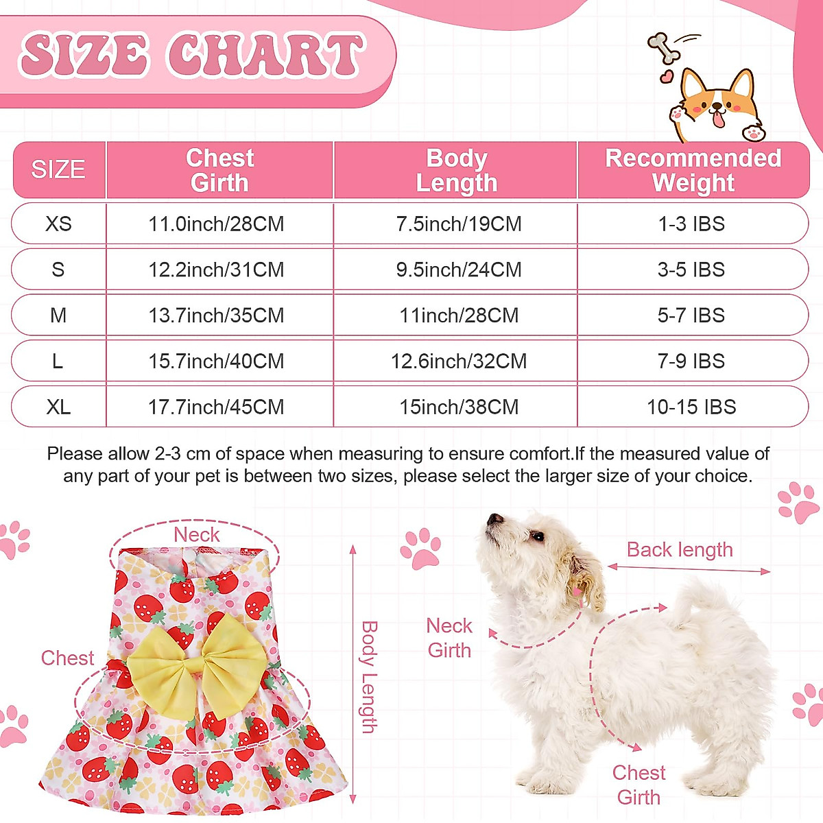 5 Pieces Dog Dresses for Small Dogs Girls Floral Puppy Dresses Pet Dog Princess Bowknot Dress Cute Doggie Summer Outfits Dog Clothes for Yorkie Female Cat Small Pets, 5 Styles (Fresh Style,Small)