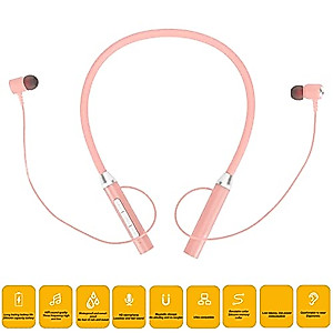 Acogedor Neckband Bluetooth Headphones, Wireless Neckband Earbuds, BT 5.2 Magnetic Earphones with 8 H Playtime, Bass IPX5 Waterproof Neck Ear Buds ()