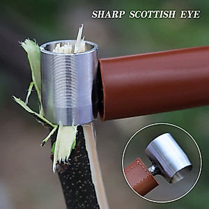 SOVWVOS Bushcraft Hand Auger Wrench Survival Settlers Tool, Scotch Eye Wood Auger Drill for Camping, Bushcrafting and