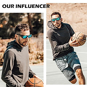 HYBBEI Sunglasses Fit Over Glasses, Polarized 100% UV Protection Wrap-around Sunglasses for Men & Women Driving