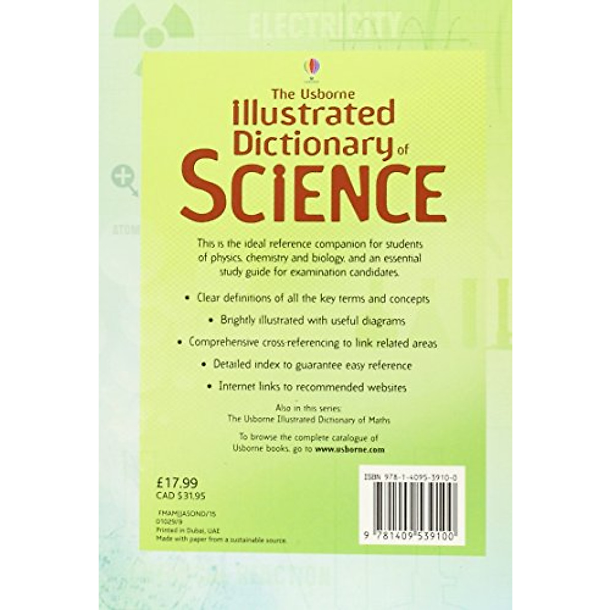 The Usborne Illustrated Dictionary of Science.