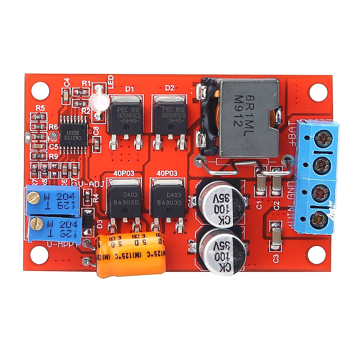MPPT Solar Panel Regulator Module Charging Controller Boost Converter Module with Automatic Intelligent Three Stage Charging Mode 5A