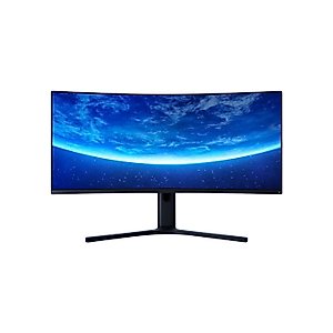 Xiaomi Mi Curved Gaming Monitor 34 Inch with AMD FreeSyncPremium (WQHD 3.440 x 1.440, 21:9, 144Hz, 4ms, 300lm, 121% sRGB, 2 HDMI, 2 Display Port, Audio Out, TUV Certified Blue Light Reduction)