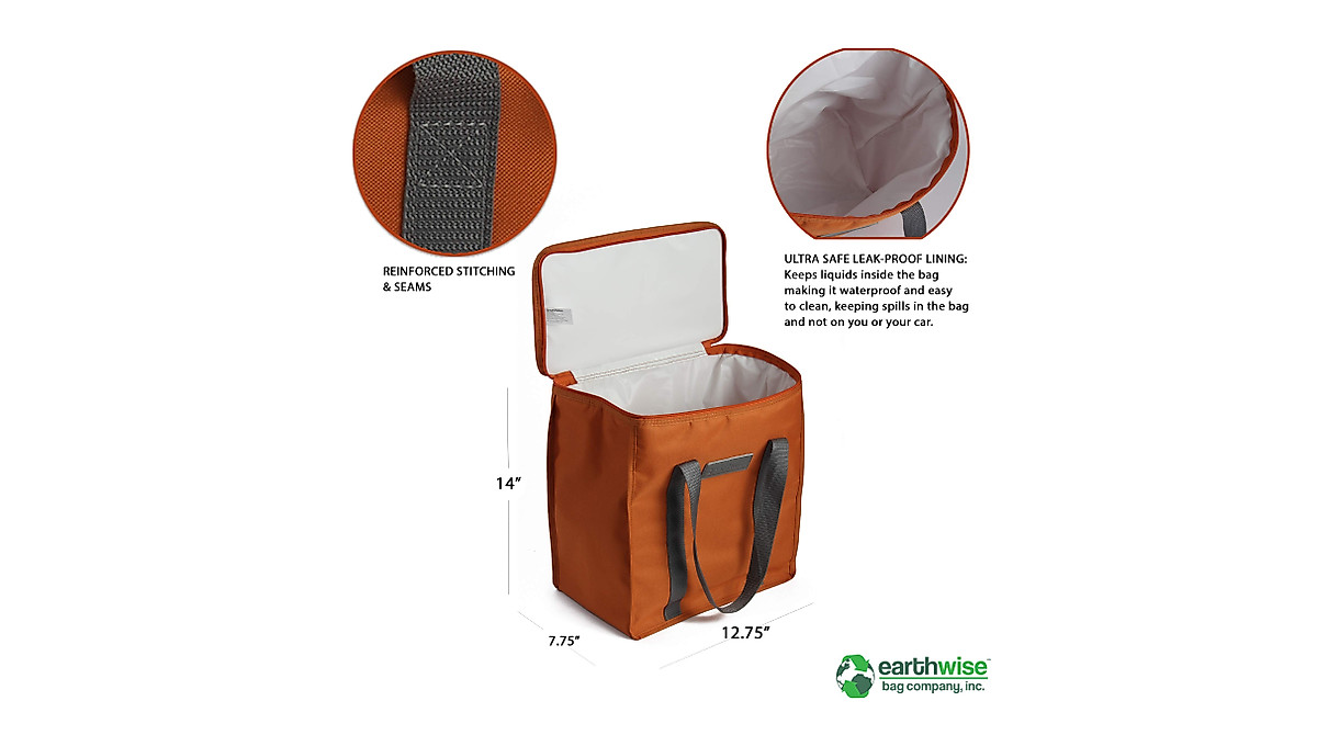 Earthwise Reusable Insulated Grocery Bags - 2 Pack